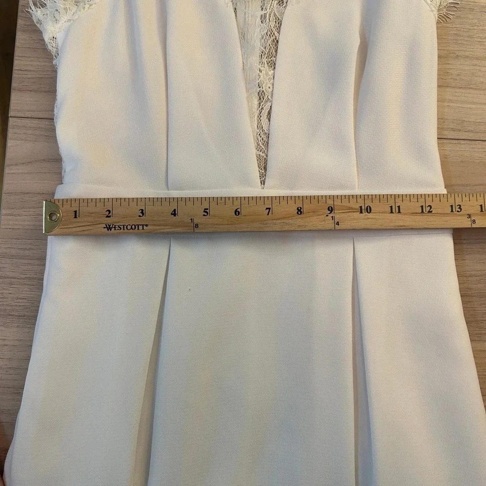 BCBGeneration | Dresses | Bcbgeneration Fit And Flare White Lace Mini ...